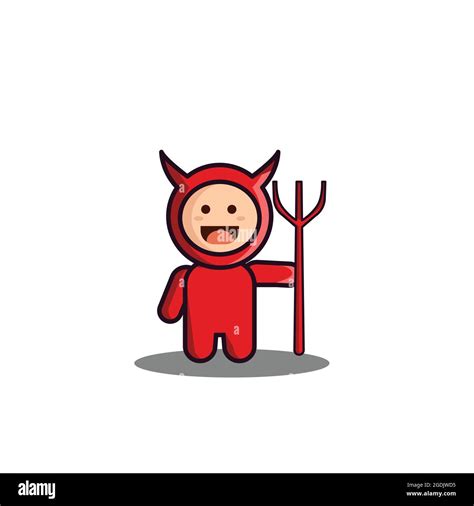 Cute Devil Simple Style Illustration Vector Image Cute Devil Isolated Stock Vector Image And Art