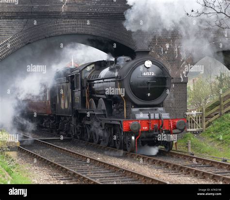 Steam Train Hauled By B12 Class Engine No 61572 Leaving Weybourne