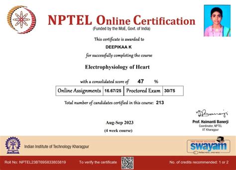 Deepikaa Krishnamoorthy On Linkedin Nptel Electrophysiology Hearthealth Continuouslearning