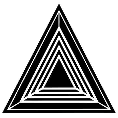 A Triangle That Is Black And White Premium Ai Generated Vector