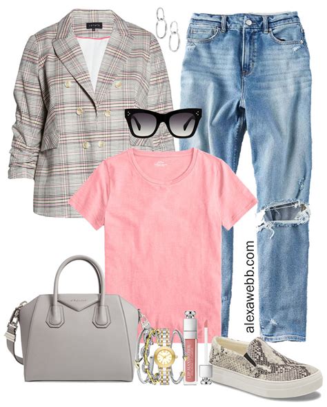 Plus Size Plaid Blazer Outfit Ideas Alexa Webb