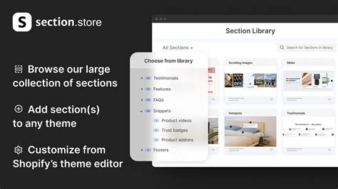 Section Store Theme Sections Add Plug N Play Customisable Sections