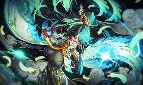 Xianyun And Cloud Retainer Genshin Impact Drawn By Yurika48597221