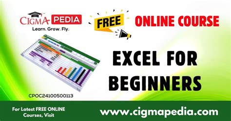 excel for beginners from great learning free online course cigma pedia
