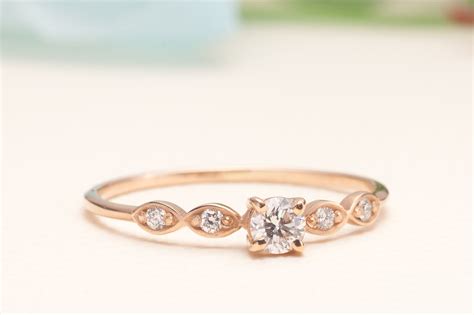 Engagement Ring Classical Engagement Ring Round Solitare Etsy