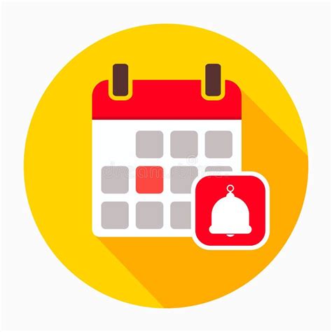 Calendar With Bell Icon Vector Filled Flat Sign Solid Pictogram
