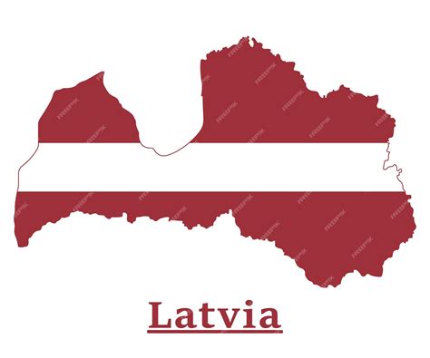 Premium Vector Latvia National Flag Map Design Illustration Of