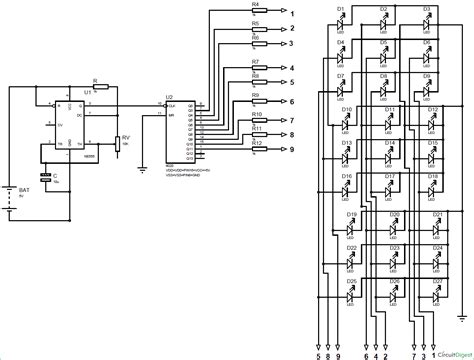 3x3x3 Led Cube Circuit Diagram Using 555 Timer And Cd4020 Ic