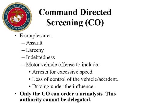 Marine Corps Urinalysis Program Introduction The Urinalysis Program