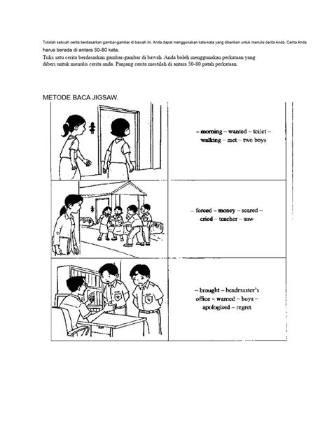 Tulis Sebuah Cerita Berdasarkan Gambar Gambar Di Bawah Ini Docx Pdf