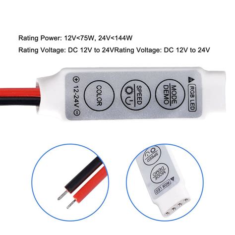 Thinkstar 4pin Mini Rgb Rgbw Led Dimmer Amplifier Controller 12v 24v