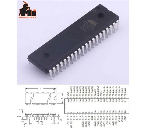 8051 At89s51 Microcontroller Dip 40 Atmel Mcu 8951