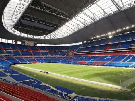Premium Photo Soccer Stadium With Green Grass