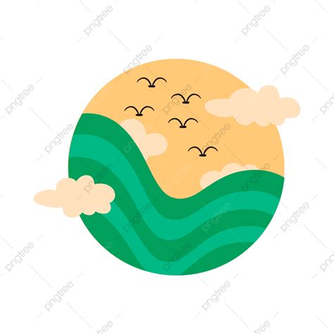 Goose Clipart Png Images Wild Goose Sky Round Flat Wind Landscape