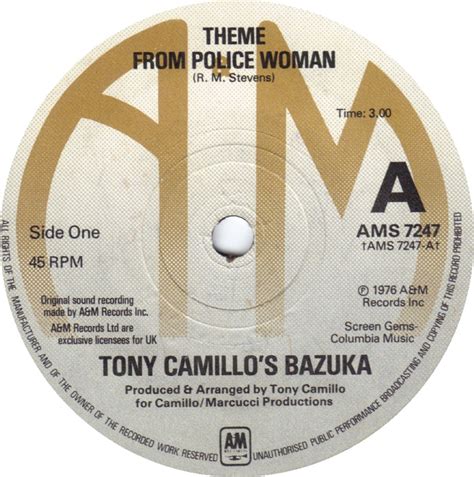 Tony Camillos Bazuka Theme From Police Woman Walkin Tall Aandm