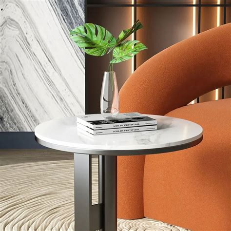 Italian Style Sofa Side Table Light Luxury Round Corner Table Victoria Queen
