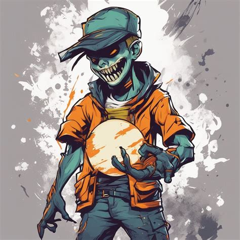 Premium Ai Image Print Ready Scary Skeleton Boy And Halloween Concept