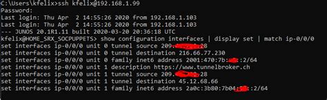 Ken Felix Security Blog IPV6 Tunnel And Juniper SRX