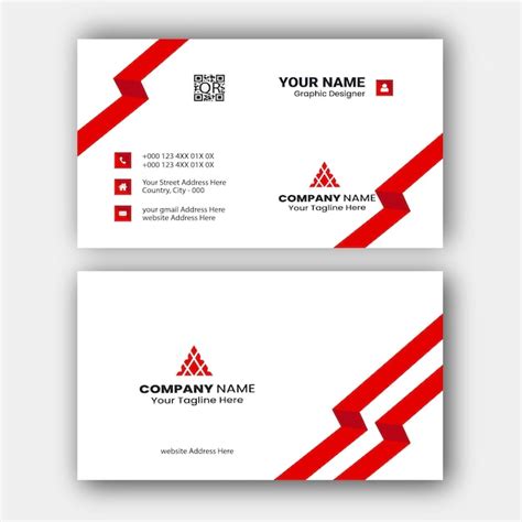 깔끔한 스타일의 우아한 명함 디자인 프리미엄 벡터