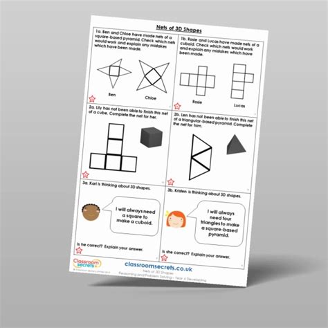 Nets Of 3d Shapes Reasoning And Problem Solving Resource Classroom