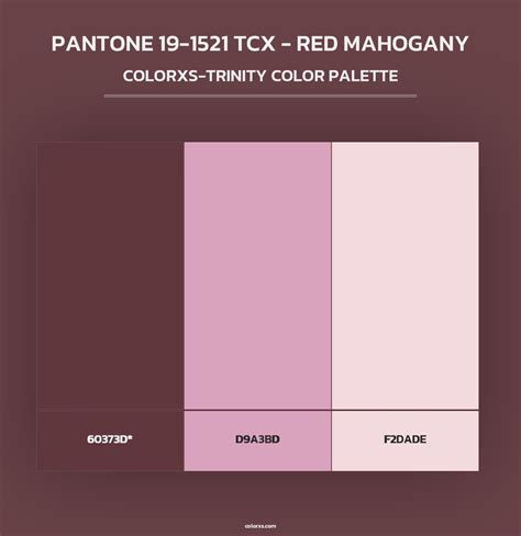 Pantone 19 1521 Tcx Red Mahogany Color Palettes