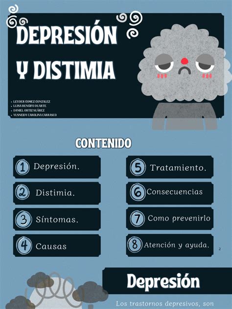 Guía Sobre Depresión Y Distimia Pdf Trastorno Depresivo Mayor