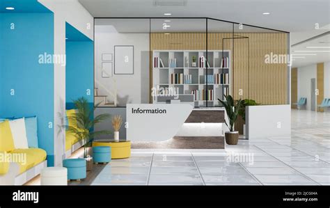 Modern Medical Clinic Or Hospital Information Lobby Interior Design
