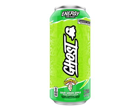 Ghost Energy Drink Zero Sugar Warheads Sour Green Apple 473ml