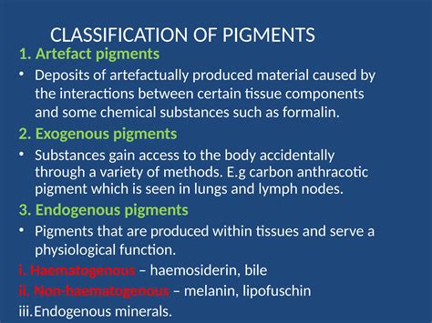 Pigment And Its Stain In Histopathologypptx
