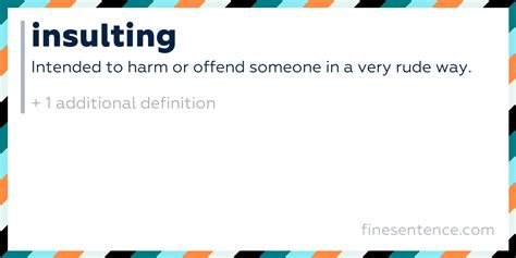 Insulting Definition Meaning And Examples In English