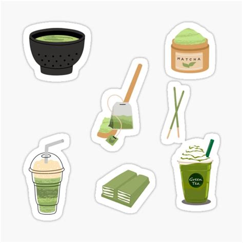 Matcha Sticker Pack Sticker For Sale By Stickers Packs Redbubble