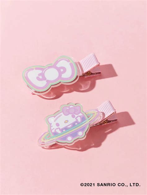 Hello Kitty Hair Clips Cute Cartoon Decor