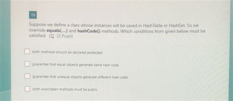 Solved 13Suppose We Define A Class Whose Instances Will Be Chegg Com