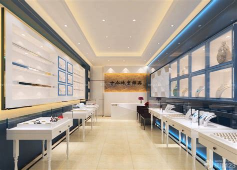 小型珠宝店室内背景墙设计效果图装信通网效果图