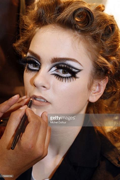 Models Makeup In Backstage At The Christian Dior Fashion Show During
