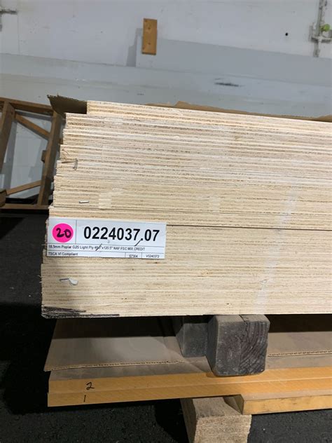 Stack Of Garnica 3 4 Poplar Plywood 4ft X 10ft Sheets Able Auctions