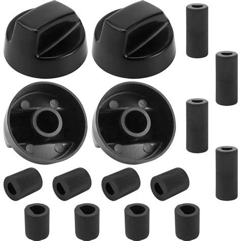 Ami Parts Black Oven Control Switch Knob With 12 Adapters For Oven