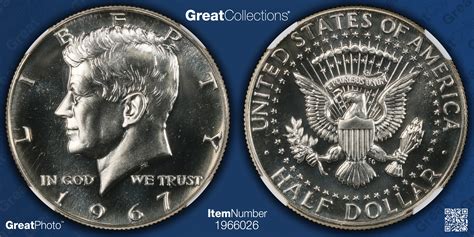 1967 Kennedy Half Dollar Sms Ngc Ms 68 Item 1966026