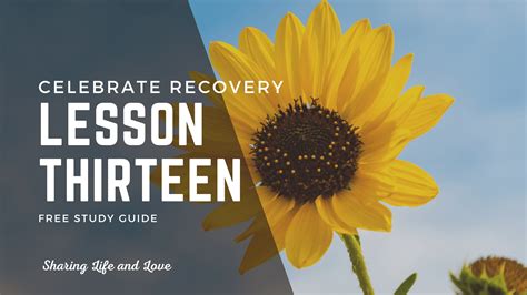 Celebrate Recovery Lesson 13 Admit Free Study Guide Sharing Life