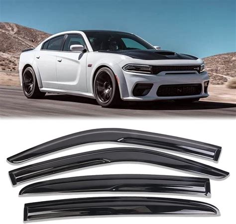Fit For 2011 2022 Dodge Charger Acrylic Window Visors Sun Rain Guards