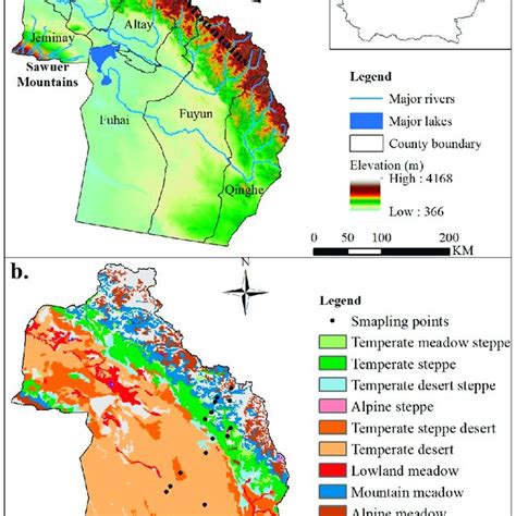 The Location And Grassland Types Of The Study Area A The Location