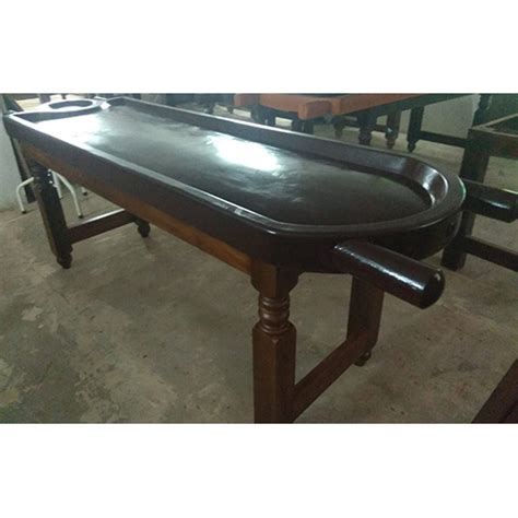 Fibre Massage Table With Wooden Stand Color Black At Best Price In