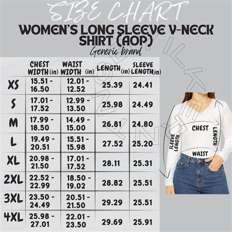 Women Top Size Chart