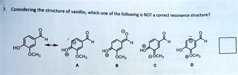 Considering The Structure Of Vanillin Which One Of The
