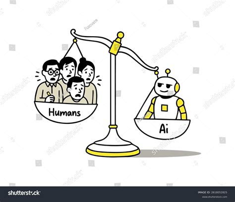 Ai Weighs More Than Humans Future Stock Vector Royalty Free