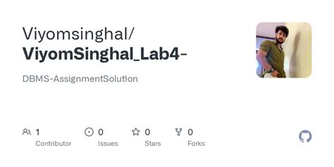 Github Viyomsinghalviyomsinghallab4 Dbms Assignmentsolution