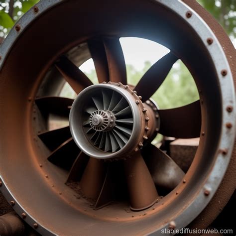 Aging Water Pipe Turbine Interior Stable Diffusion Online