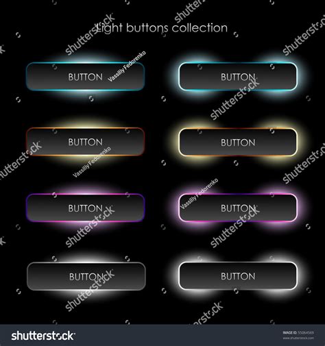 Glow Button Set Stock Vector Royalty Free 55064569 Shutterstock