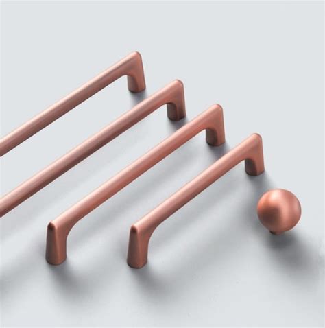 Brushed Copper Cabinet Pulls Knobs Drawer Pulls Knobs Dresser Etsy Australia