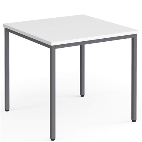 Square Flexi Classroom Table With Graphite Steel Frame 800mm Square